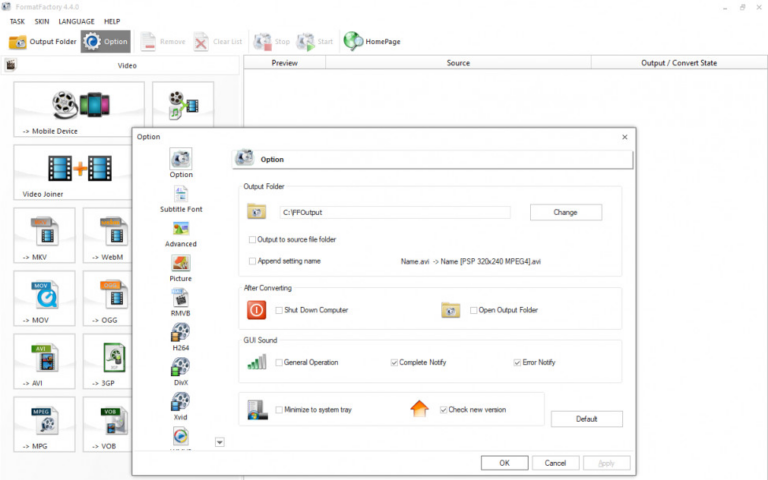 Format Factory online - Winfy